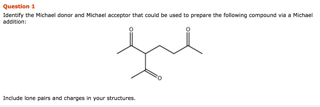 Solved Identify the Michael donor and Michael acceptor that | Chegg.com