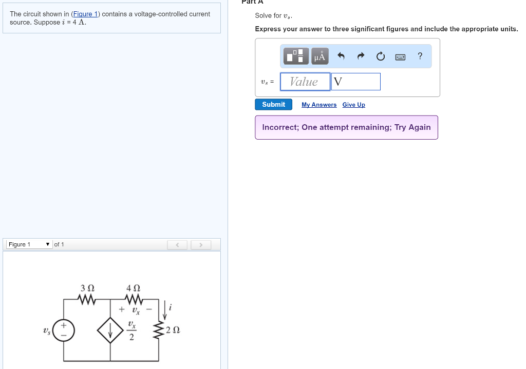 Solved The Circuit Shown In Figure 1 Contains A