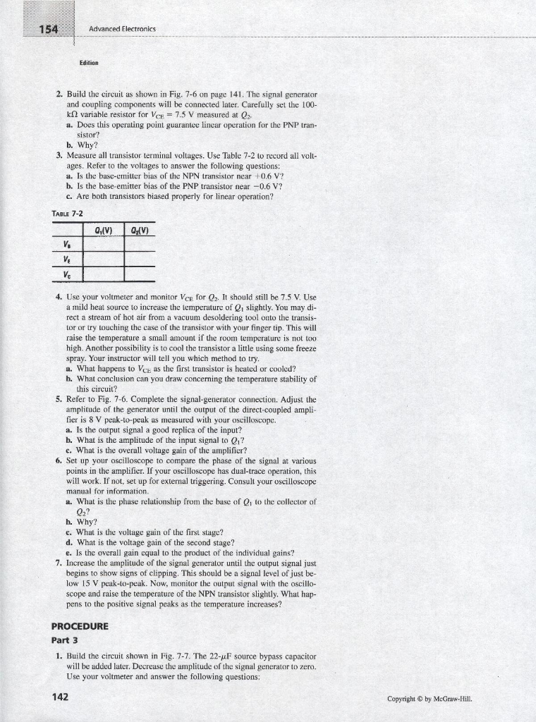 Experiments Manual to accompany Electronics | Chegg.com