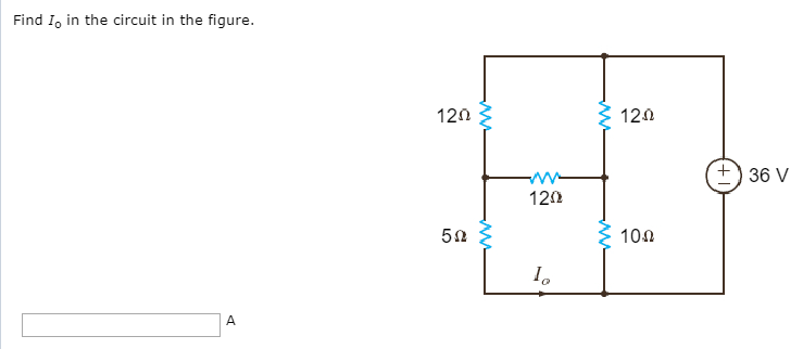 Solved Find Io in the circuit in the figure 12Ω 12Ω +36 V | Chegg.com Solved Find Io in the circuit in the figure 12Ω 12Ω +36 V | Chegg.com