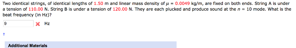 Solved Two identical strings, of identical lengths of 1.50 m | Chegg.com