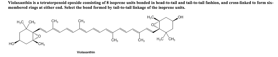 Solved Violaxanthin is a tetraterpenoid epoxide consisting | Chegg.com