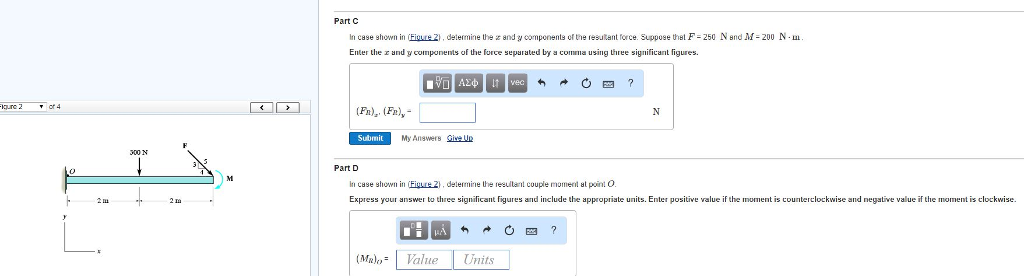 Solved Part C In case shown in F L 21. determine the 닮 and | Chegg.com