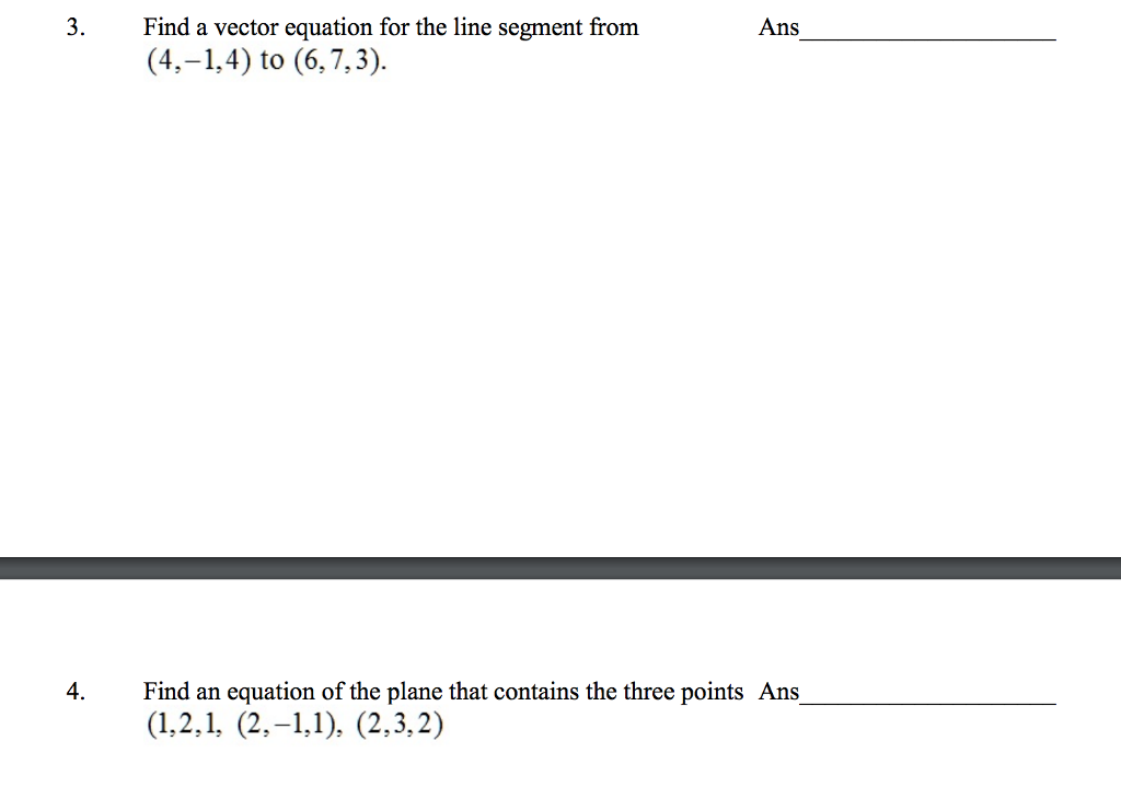 Solved D A Vector Find A Vector Equation And Parametric
