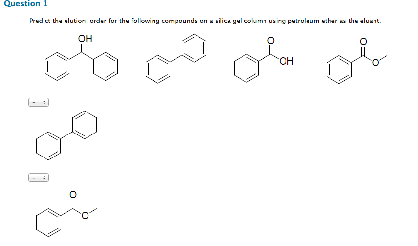 Solved Predict the elution order for the following compounds | Chegg.com