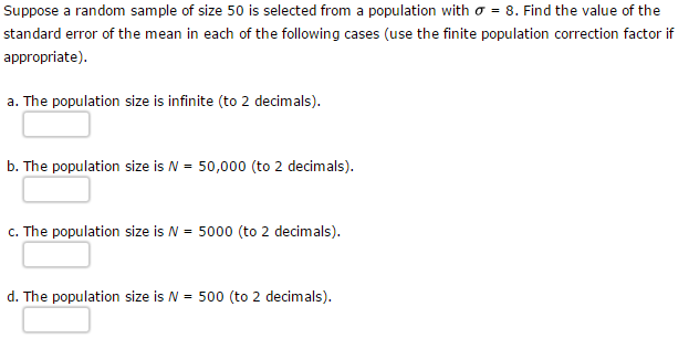 Solved Suppose a random sample of size 50 is selected from a | Chegg.com