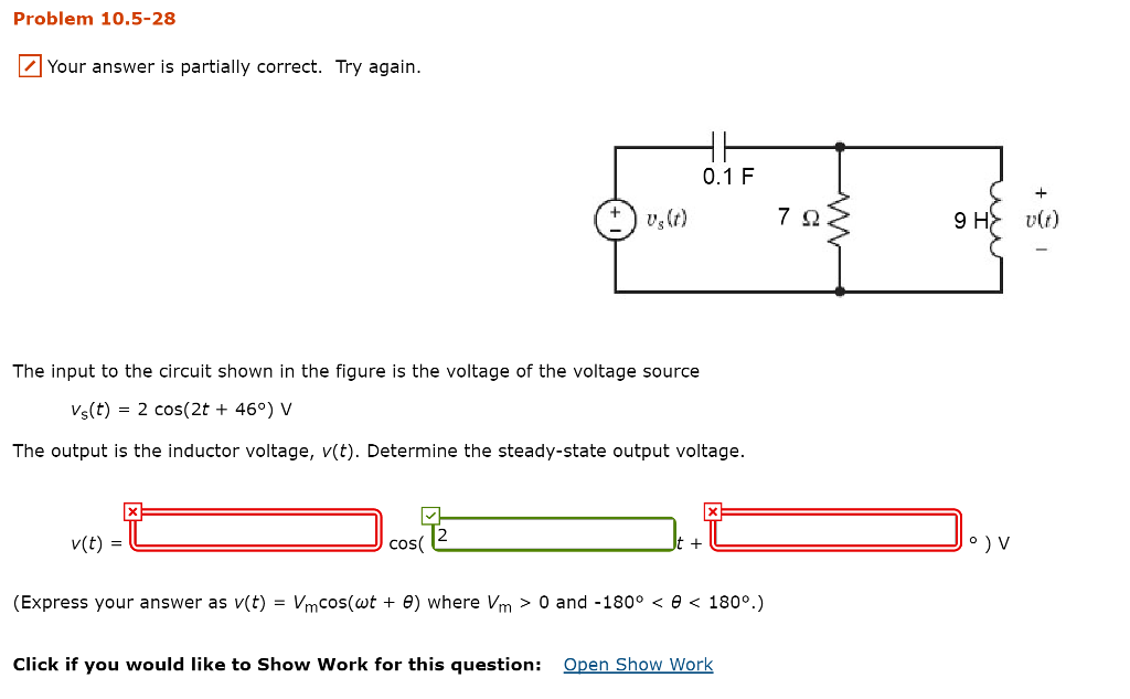 Solved The input to the circuit shown in the figure is the | Chegg.com