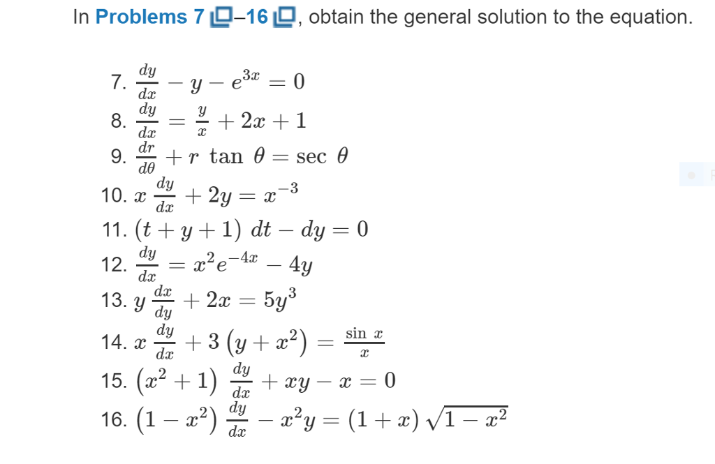Solved I tried using integration factor but the integral to | Chegg.com