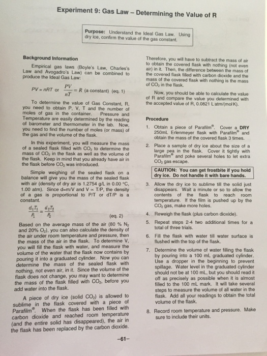 Solved Empirical gas laws (Boyle's law. Charles's Law and | Chegg.com