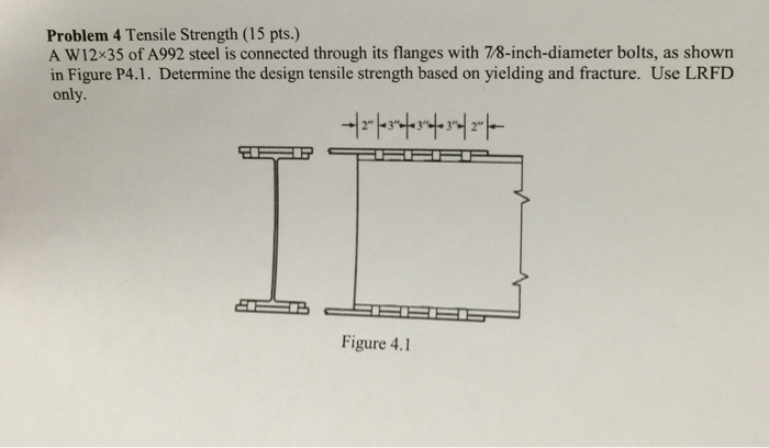 Solved A W 12 times 35 of A992 steel is connected through | Chegg.com