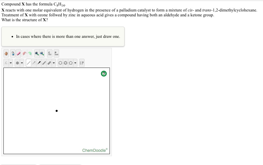 Solved Compound X has the formula C,H12 X reacts with one | Chegg.com