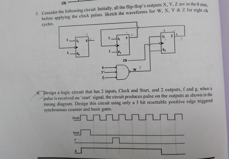 Solved Clk- state s. Consider the following circuit. | Chegg.com
