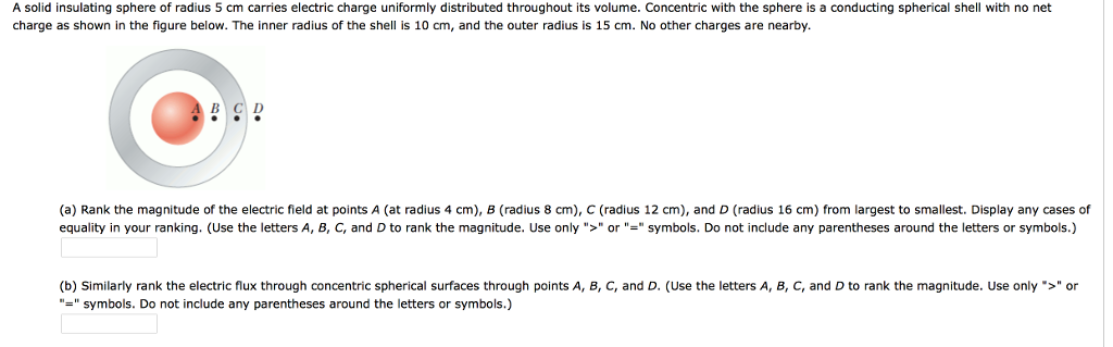 Solved A solid insulating sphere of radius 5 cm carries | Chegg.com