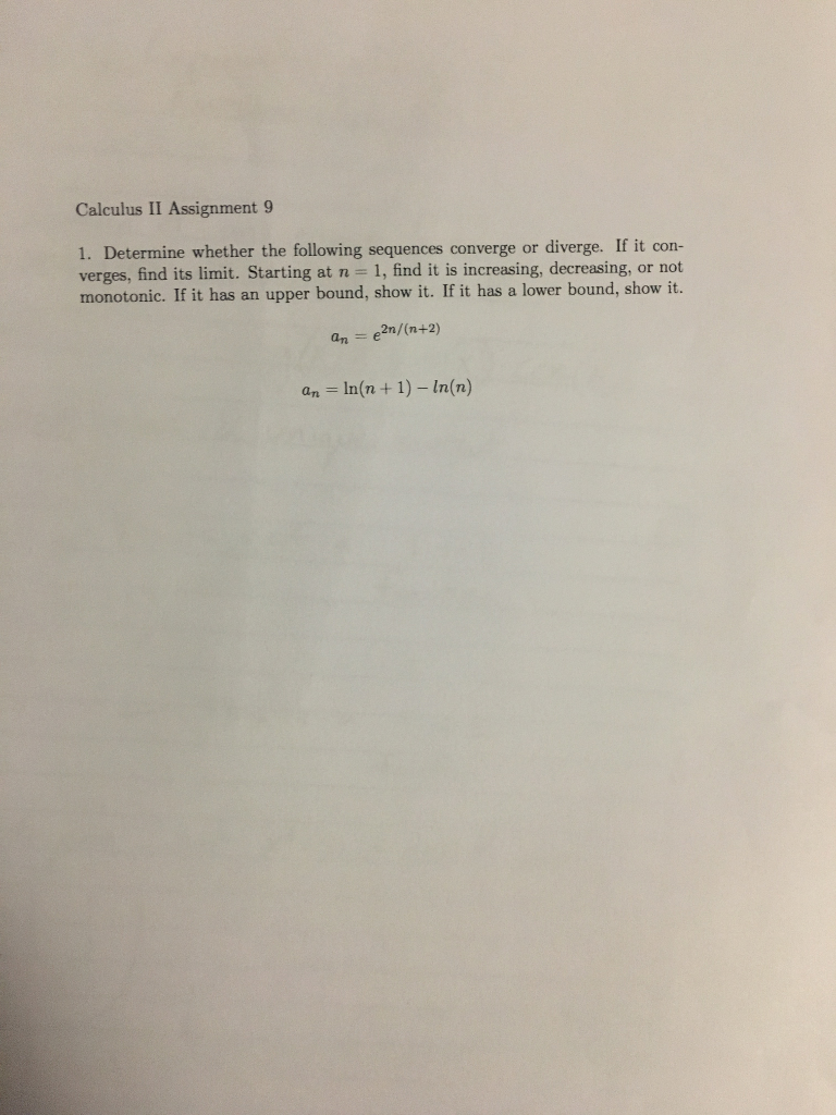 Solved Determine whether the following sequences converge or | Chegg.com