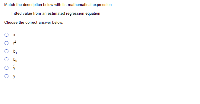 Solved Match the description below with its mathematical | Chegg.com