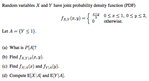 Solved Random variables X and Y have joint probability | Chegg.com