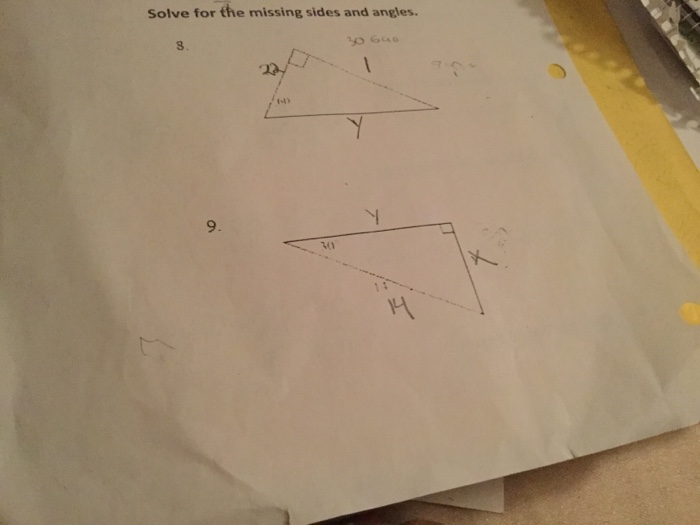 Solved: Solve For The Missing Sides And Angles. | Chegg.com
