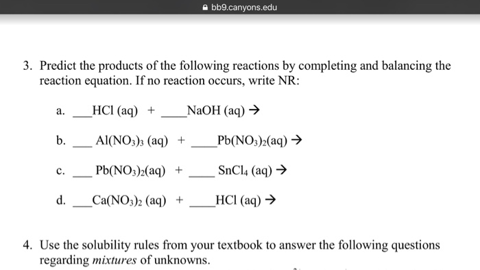 Solved Predict the products of the following reactions by | Chegg.com