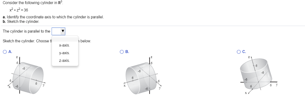 Solved Consider the following cylinder in R^3 x^2 + z^2 = | Chegg.com