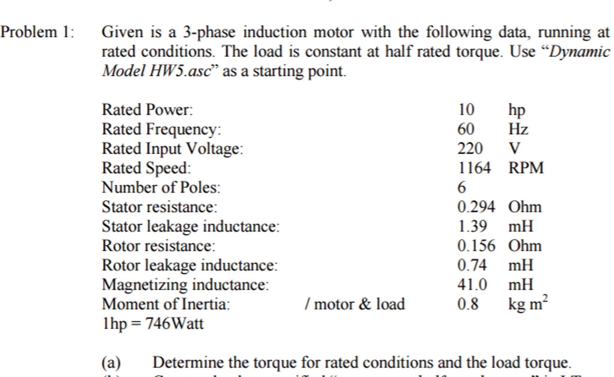 Solved Given is a 3-phase induction motor with the following | Chegg.com
