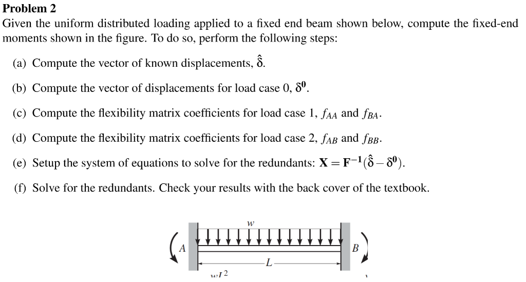 Solved Problem 2 Given the uniform distributed loading | Chegg.com