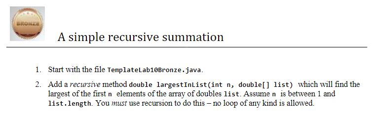 Solved A simple recursive summation 1. Start with the file | Chegg.com