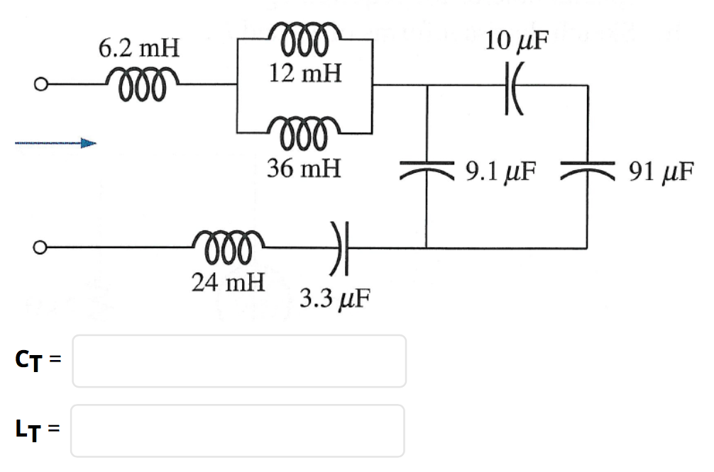 Solved For the capacitive/inductive circuit shown below, | Chegg.com