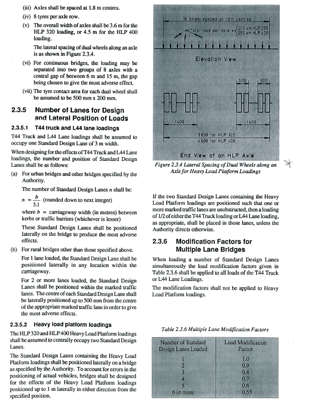 How to calculate the dead load, truck loading T44 , | Chegg.com