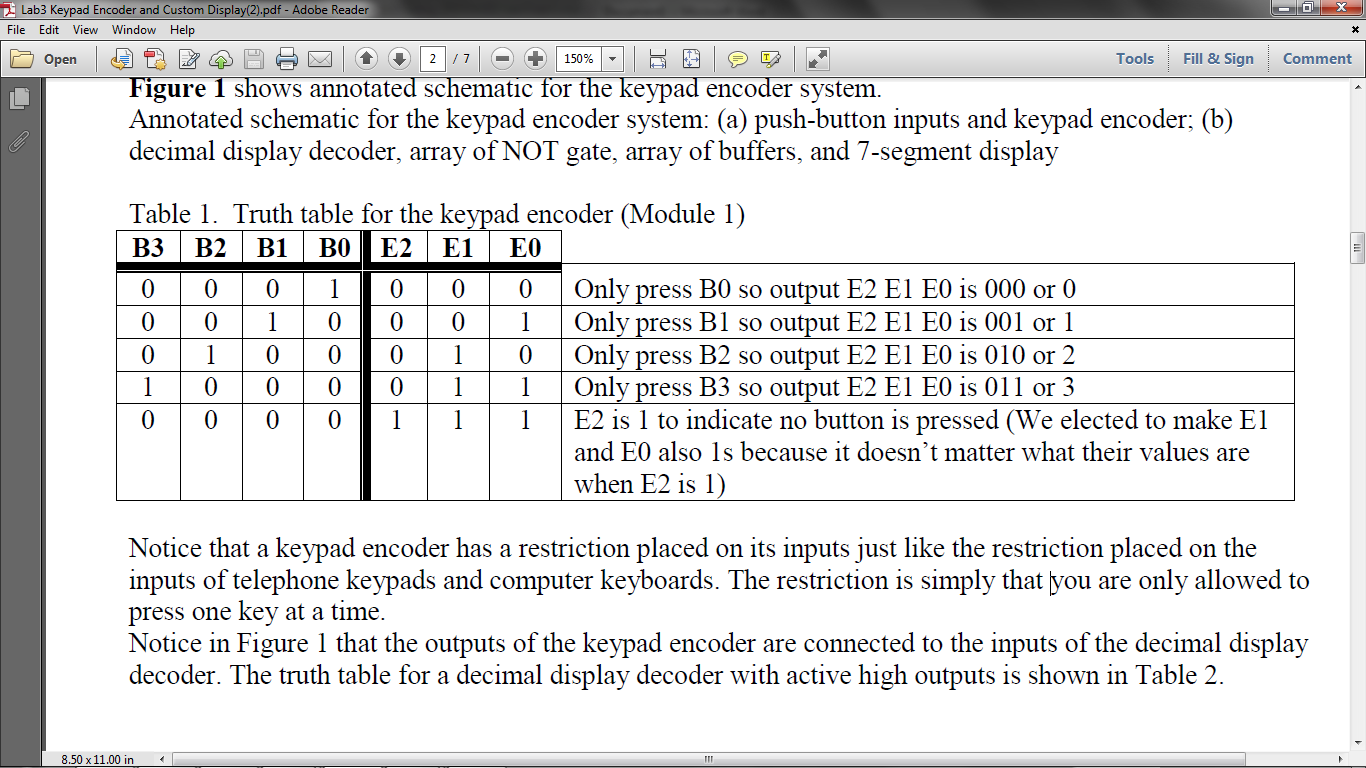 Annotated Schematic For The Keypad Encoder