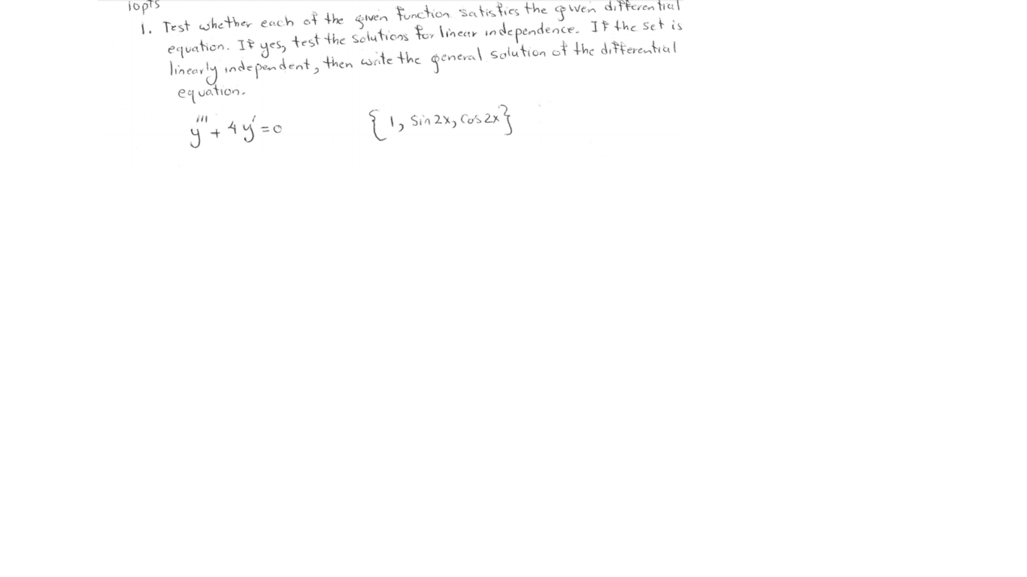 Solved Test Whether Each Of The Given Function Satisfies The