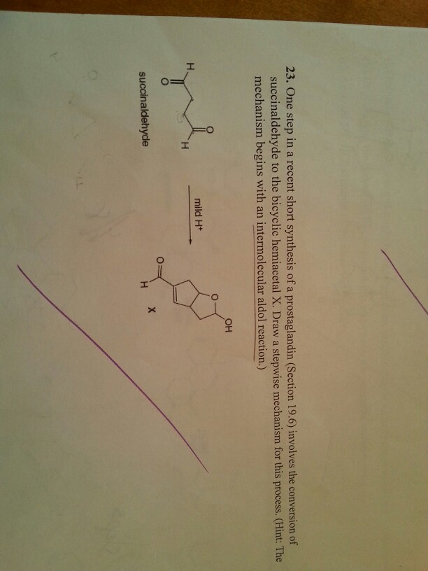 Solved 23, One step in a recent short synthesis of a | Chegg.com