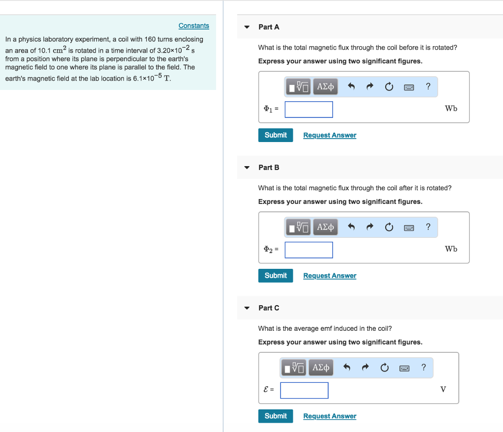 Solved Constants Part A In a physics laboratory experiment, | Chegg.com