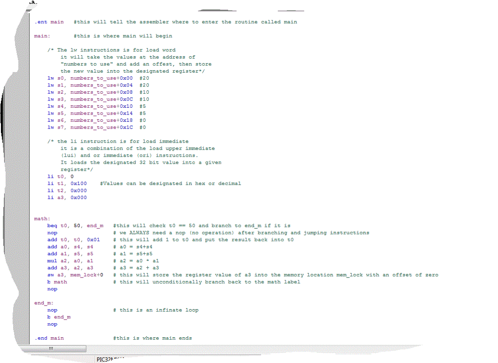 Solved ent main this will tell the assembler where to enter | Chegg.com