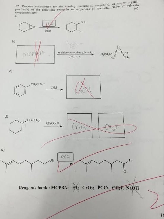 Solved "Propose structures for the starting materials | Chegg.com