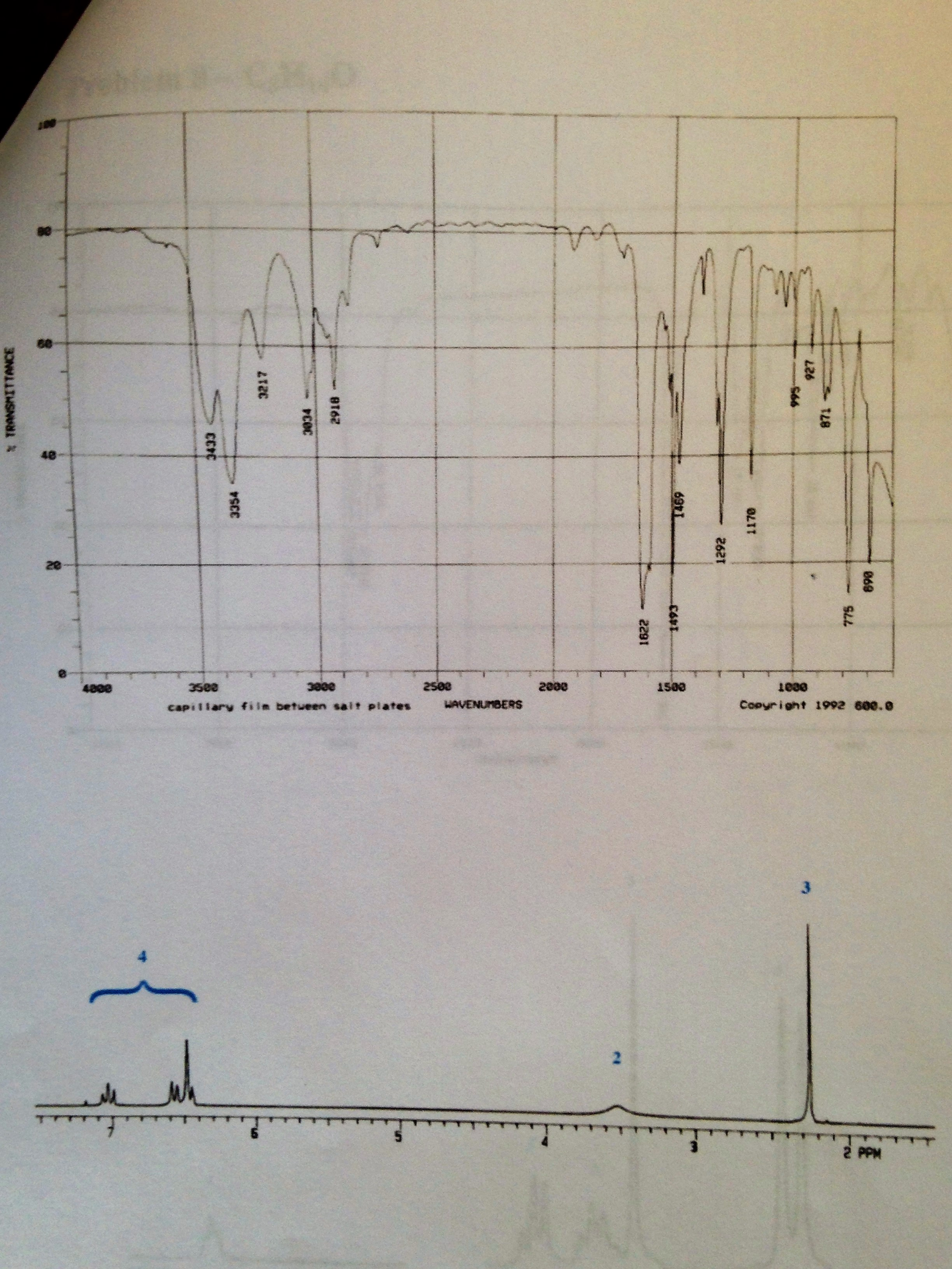 Solved Identify the structure of the compound from IR and | Chegg.com