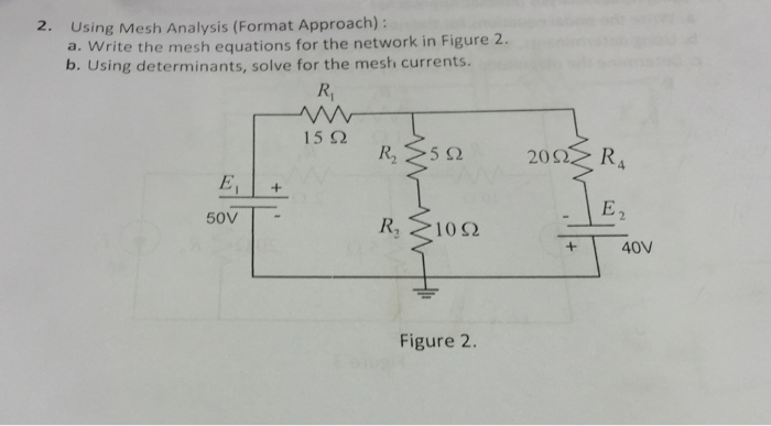 Solved Using Mesh Analysis (Format Approach). Write the mesh | Chegg.com Solved Using Mesh Analysis (Format Approach). Write the mesh | Chegg.com