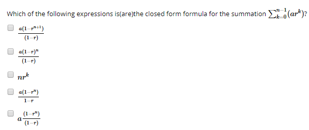 Solved Which of the following expressions is(are)the closed | Chegg.com
