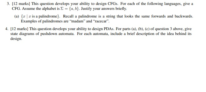 Solved 3. [12 marks] This question develops your ability to | Chegg.com