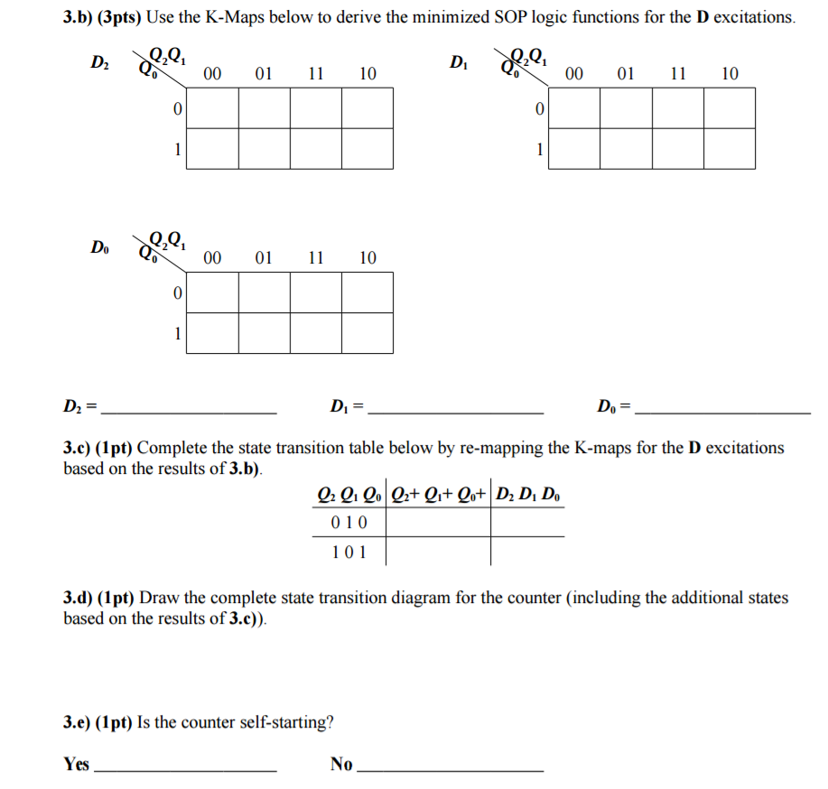 Solved The 3-bit Johnson counter advances through the | Chegg.com