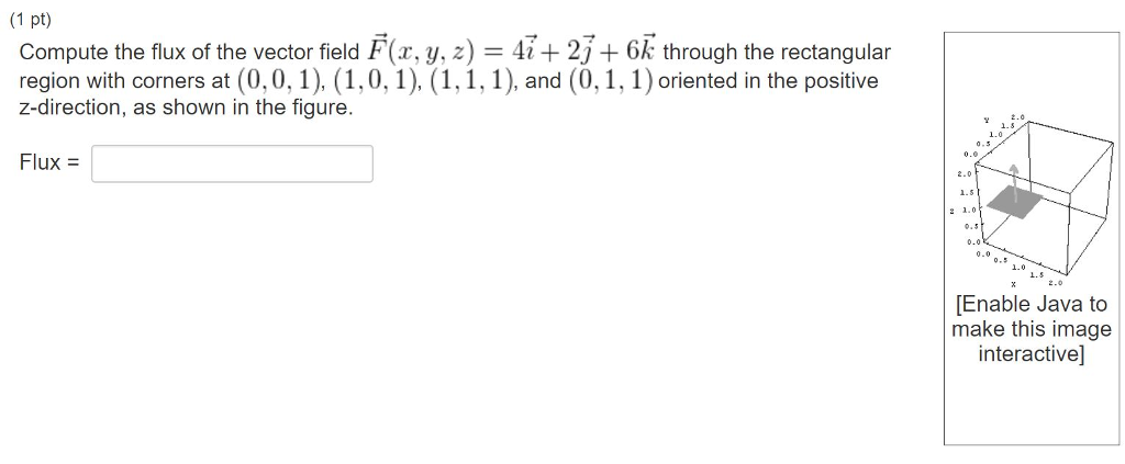 Solved Compute the flux of the vector field \vec{F}(x,y,z) = | Chegg.com