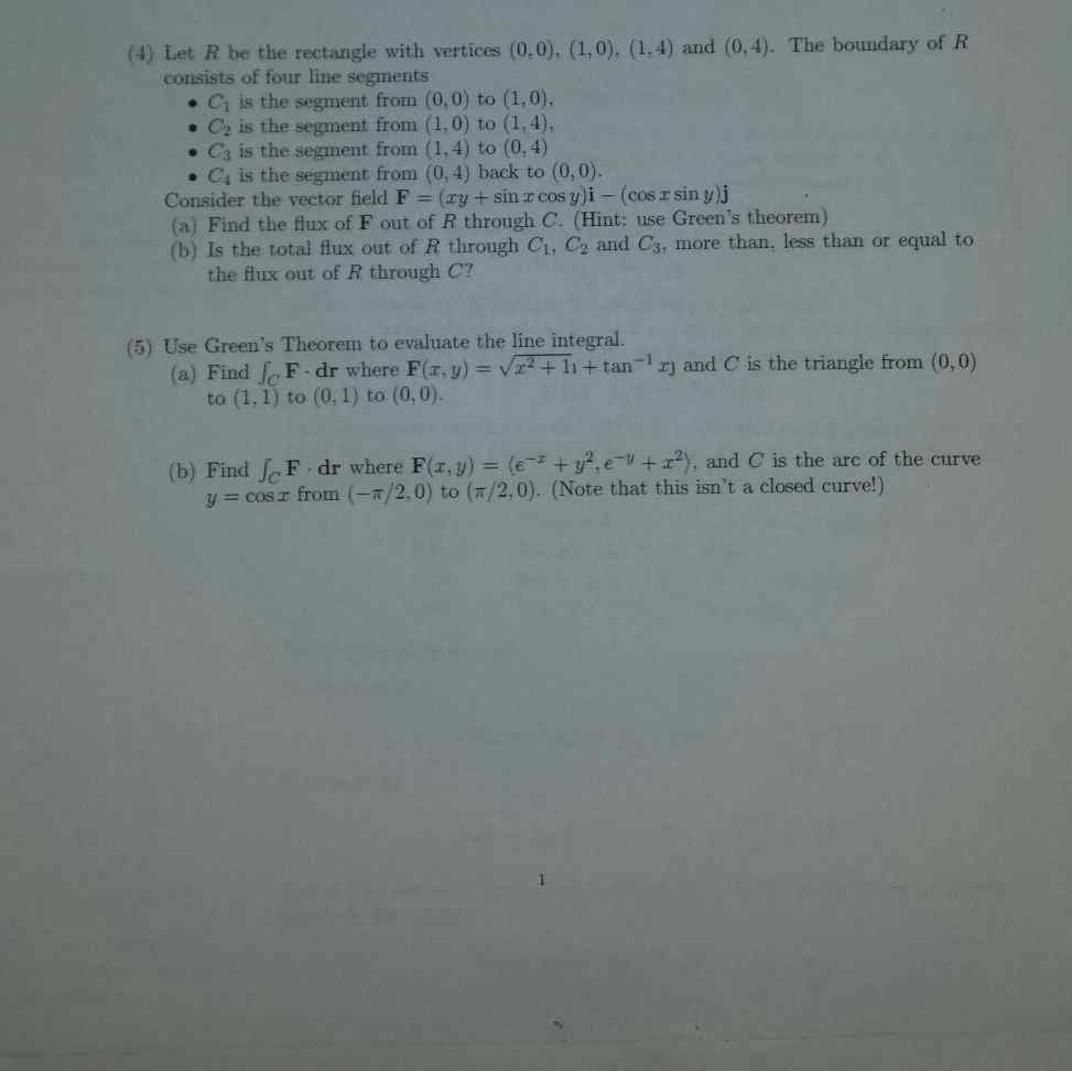 Let R be the rectangle with vertices (0,0), (1,0), | Chegg.com