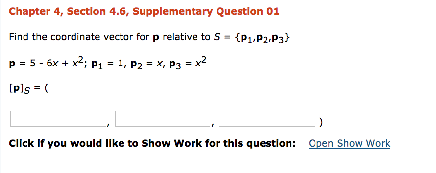 Solved Chapter 4, Section 4.6, Supplementary Question 01 | Chegg.com