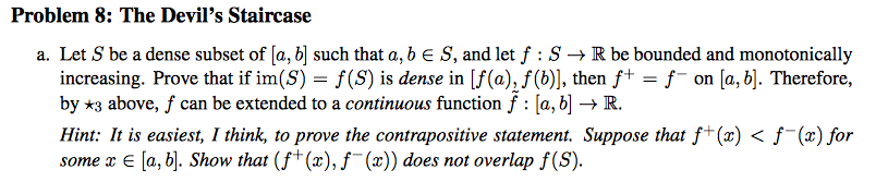 a. Let S be a dense subset of [a, b] such that a, b | Chegg.com