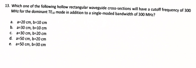 Solved 13. Which one of the following hollow rectangular | Chegg.com