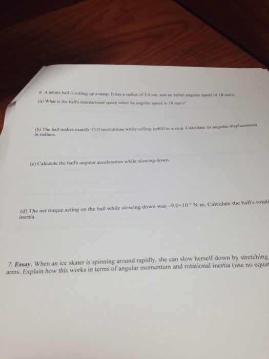 Solved A tennis ball is rolling up a ramp. It has a radius | Chegg.com