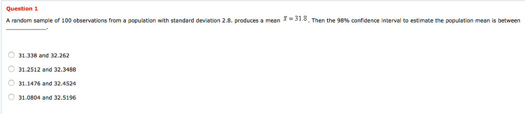 Solved Question1 A Random Sample Of 100 Observations From A