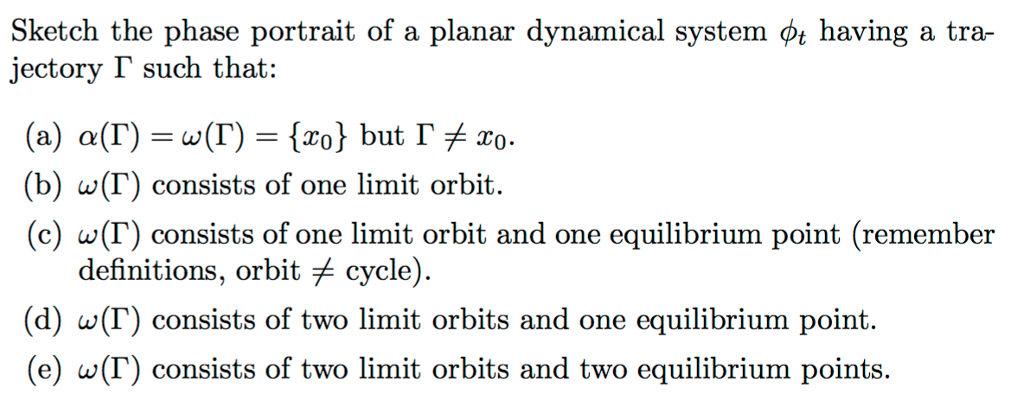Sketch the phase portrait of a planar dynamical | Chegg.com