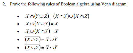 Solved Prove the following rules of Boolean algebra using | Chegg.com