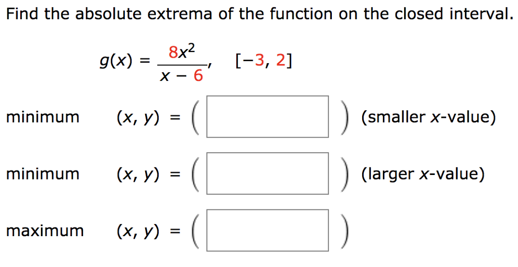 Solved Find the absolute extrema of the function on the | Chegg.com