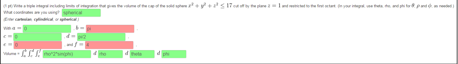 Solved Write a triple integral including limits of | Chegg.com